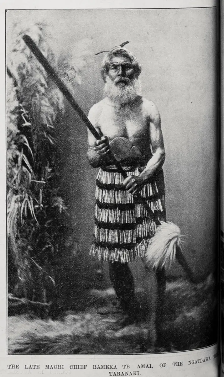 The late Maori chief Rameka Te Amai of the Ngati-awa tribe of Taranaki ...
