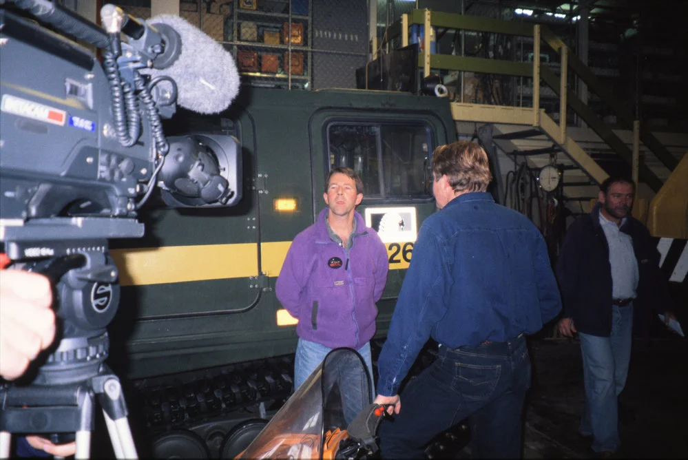 Peter Sommerville from LEARNZ in mechanics workshop | Record | DigitalNZ