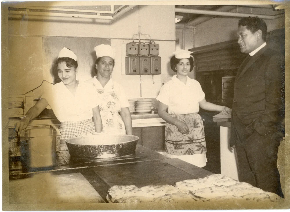 Rev. Tame (Tom) Hawea Visitis With Kitchen Staff | Record | DigitalNZ