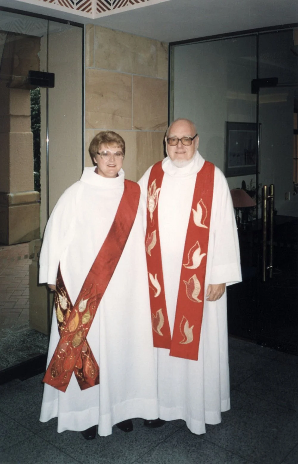 St John's church, Trentham; parishioners Denise Fergusson ordained a deacon, Kelvin Strong a ...