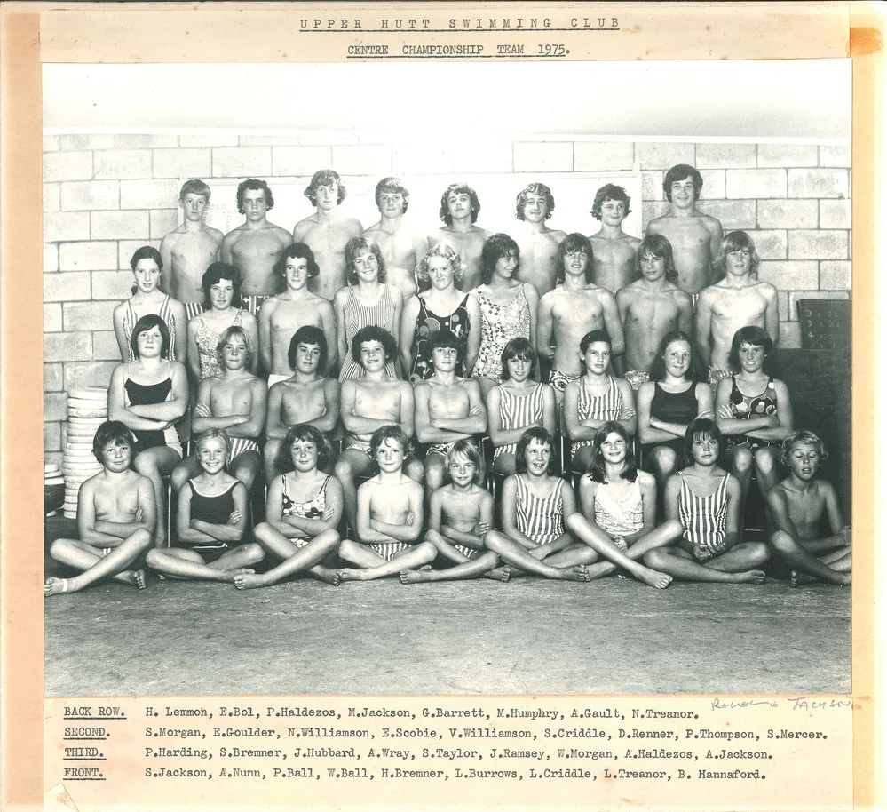 Upper Hutt Swimming Club centre championship team, 1975 | Record ...