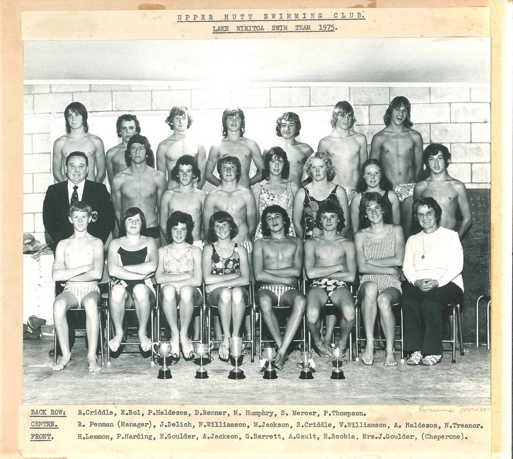 Upper Hutt Swimming Club, Lake Wiritoa swimming team, 1975 | Record ...