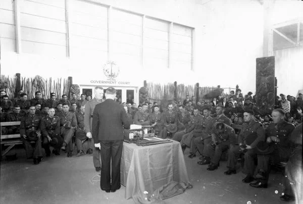 Battalion presented with wireless sets | Record | DigitalNZ