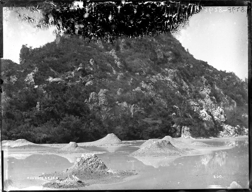 Mud volcanoes at Lake Rotomahana | Record | DigitalNZ