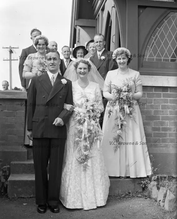 Ruth Colechin & Don Giblin Wedding 1953 by Brent Giblin - DigitalNZ