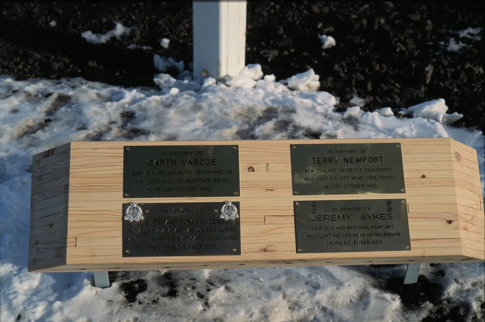 Memorial Plaques at Scott Base Flag Pole | Record | DigitalNZ