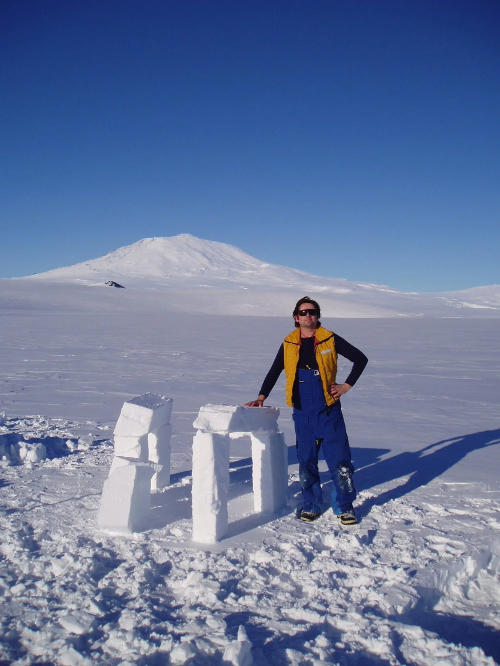 After constructing the snowcave, Composer Gareth Farr made a mini ...