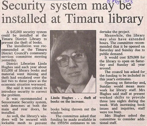 Security system may be installed at Timaru Library | Record | DigitalNZ