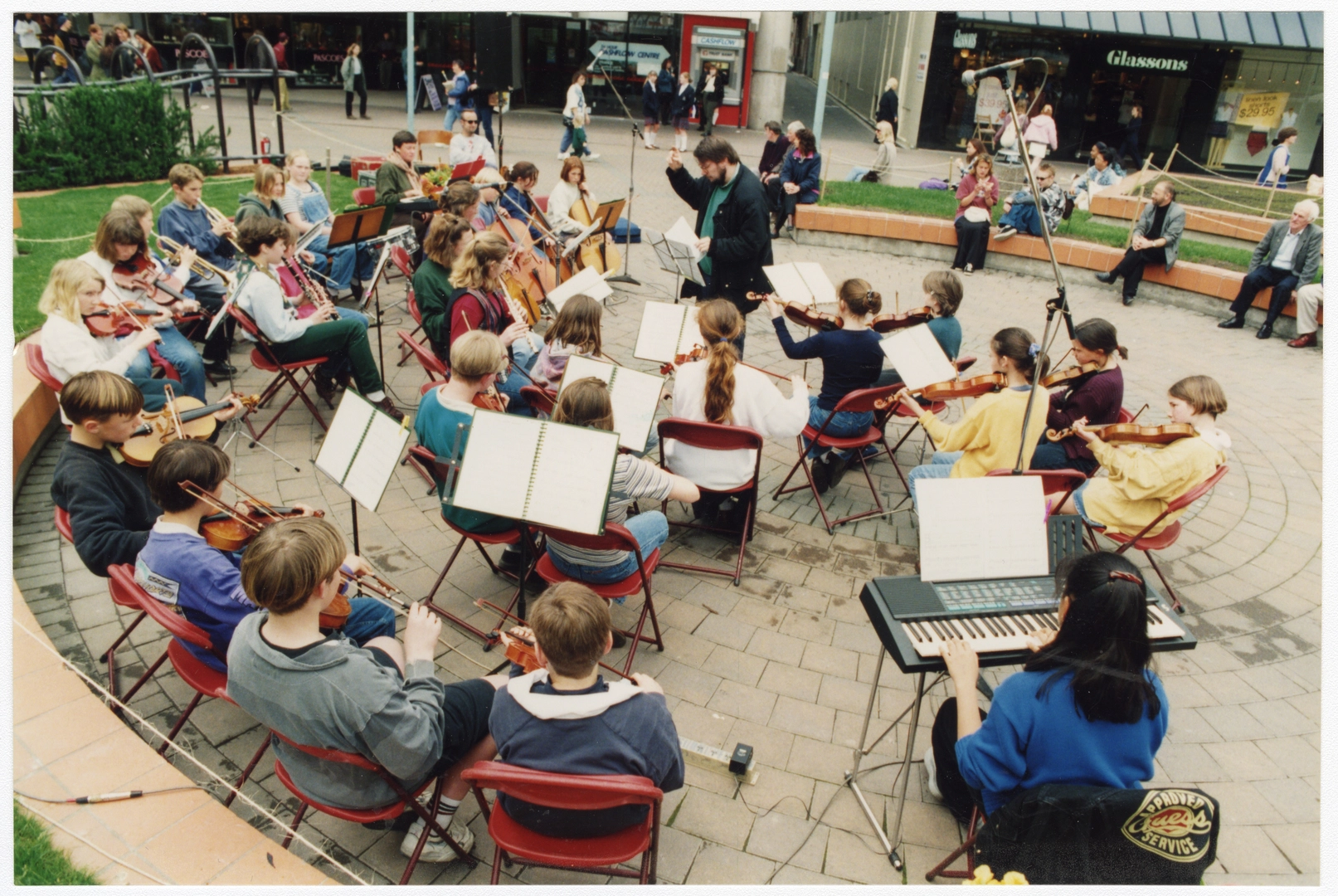 Youth orchestra performing at City Mall | Record | DigitalNZ