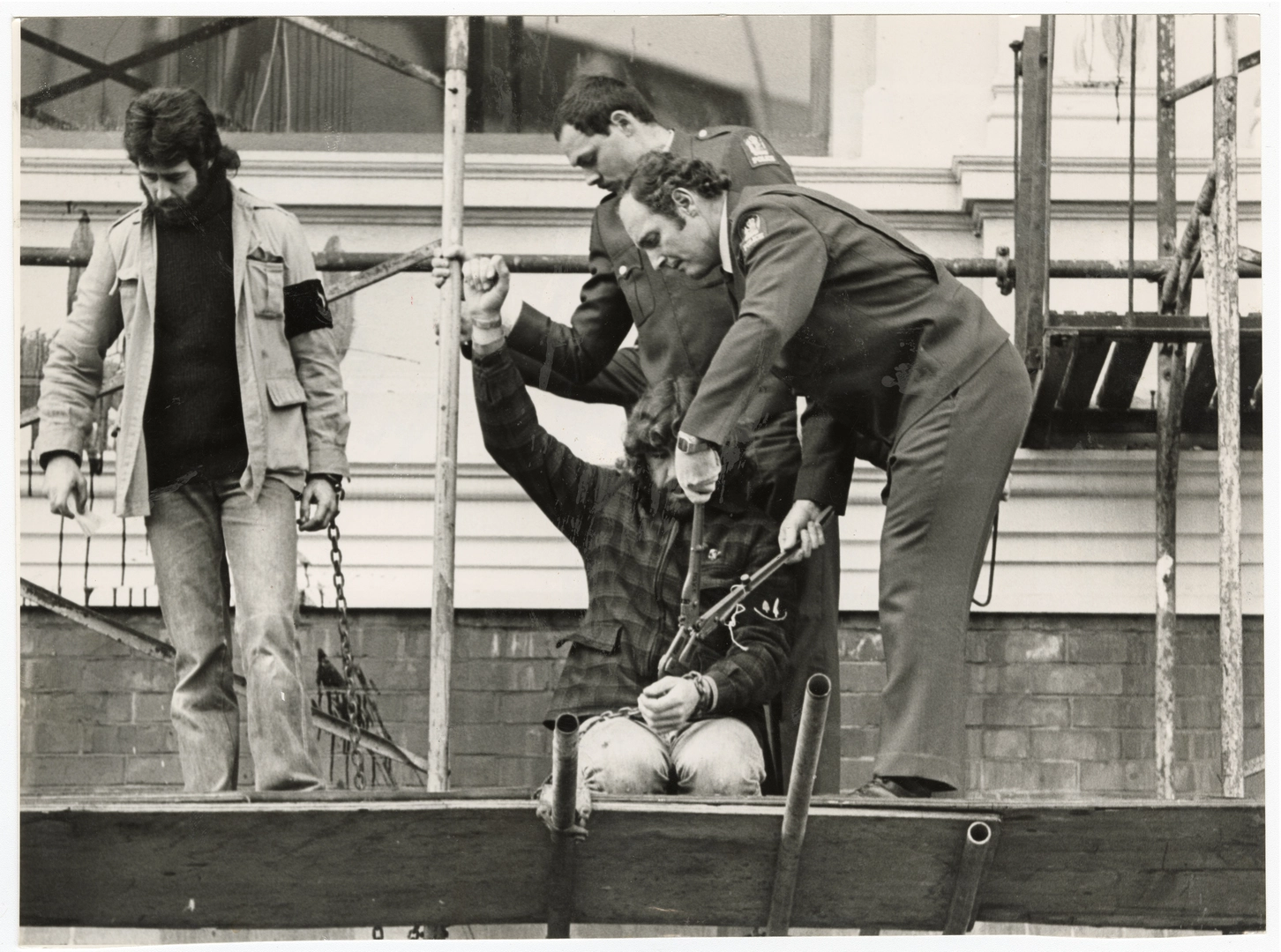 Police and Springbok rugby tour protesters | Record | DigitalNZ