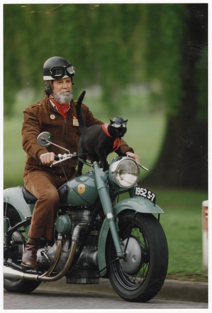 Rastus, the motorcycling cat | Record | DigitalNZ