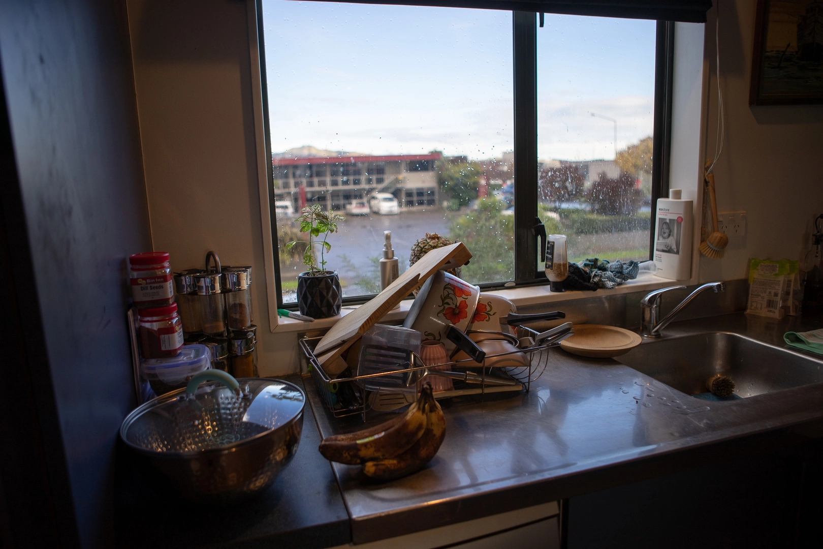 Kitchen view to the Port hills, Hereford Street | Record | DigitalNZ