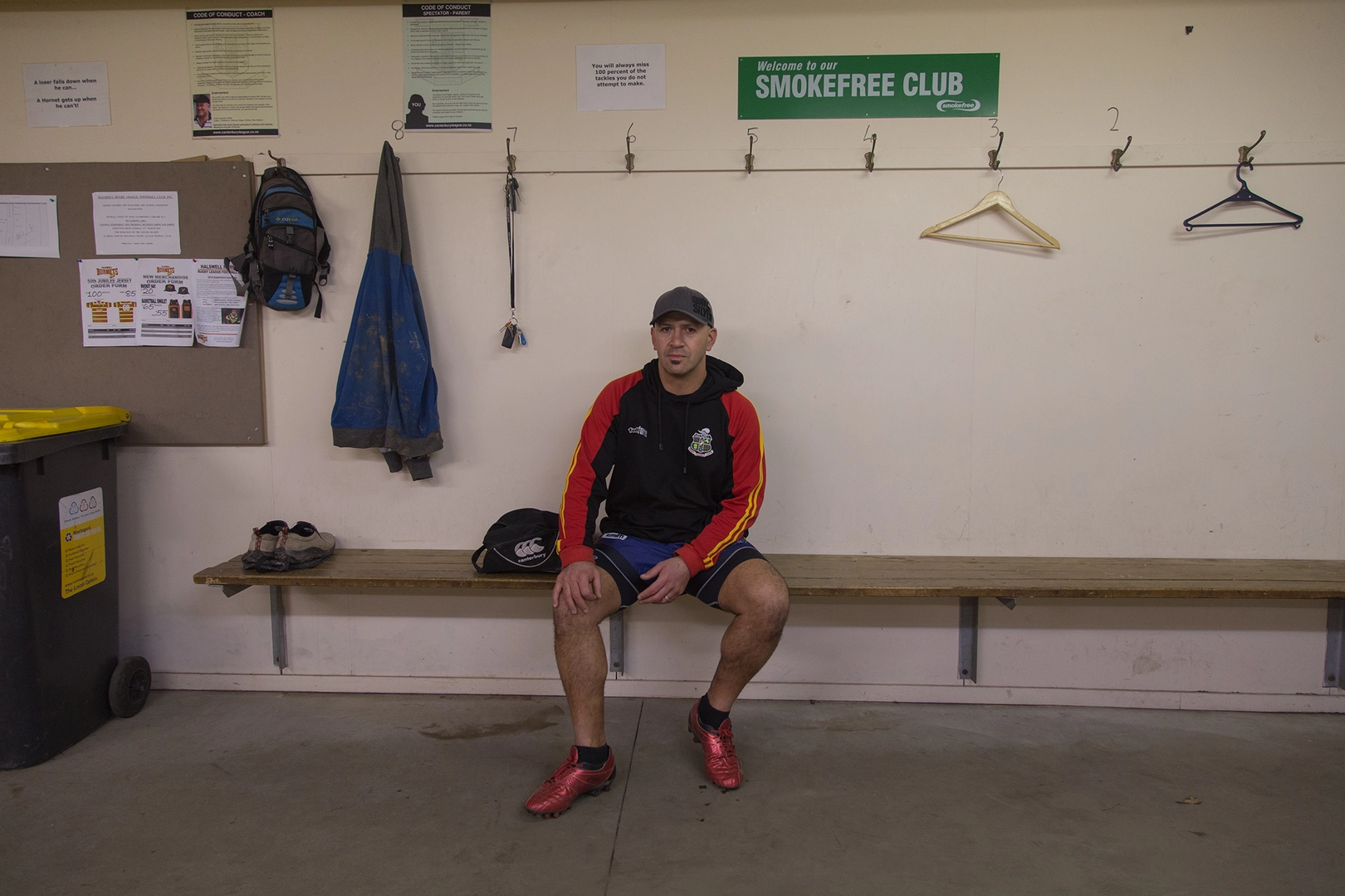 Halswell Hornets Rugby League Club changing room | Record | DigitalNZ