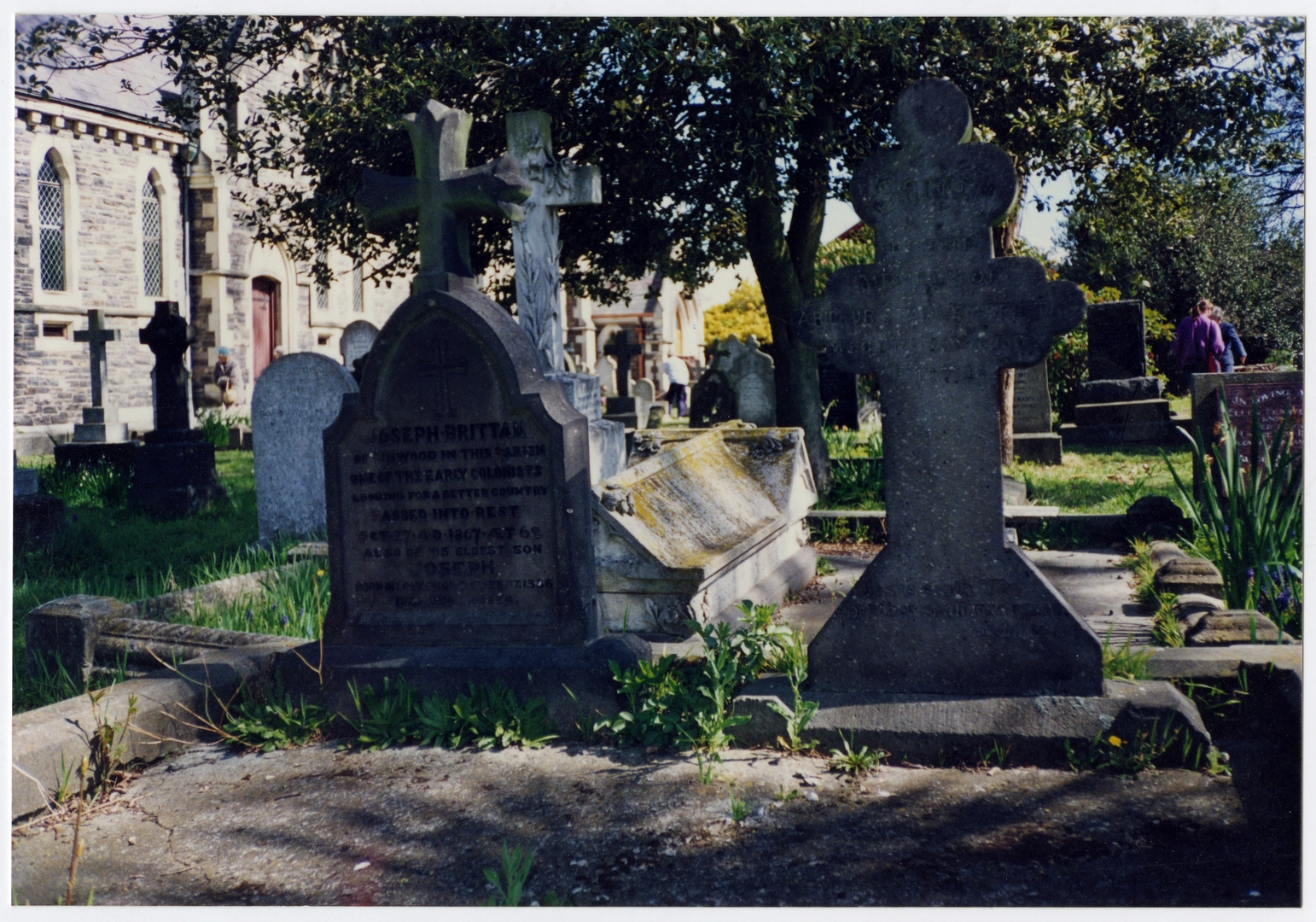 Cemetery at Holy Trinity Anglican Church, Avonside | Record | DigitalNZ