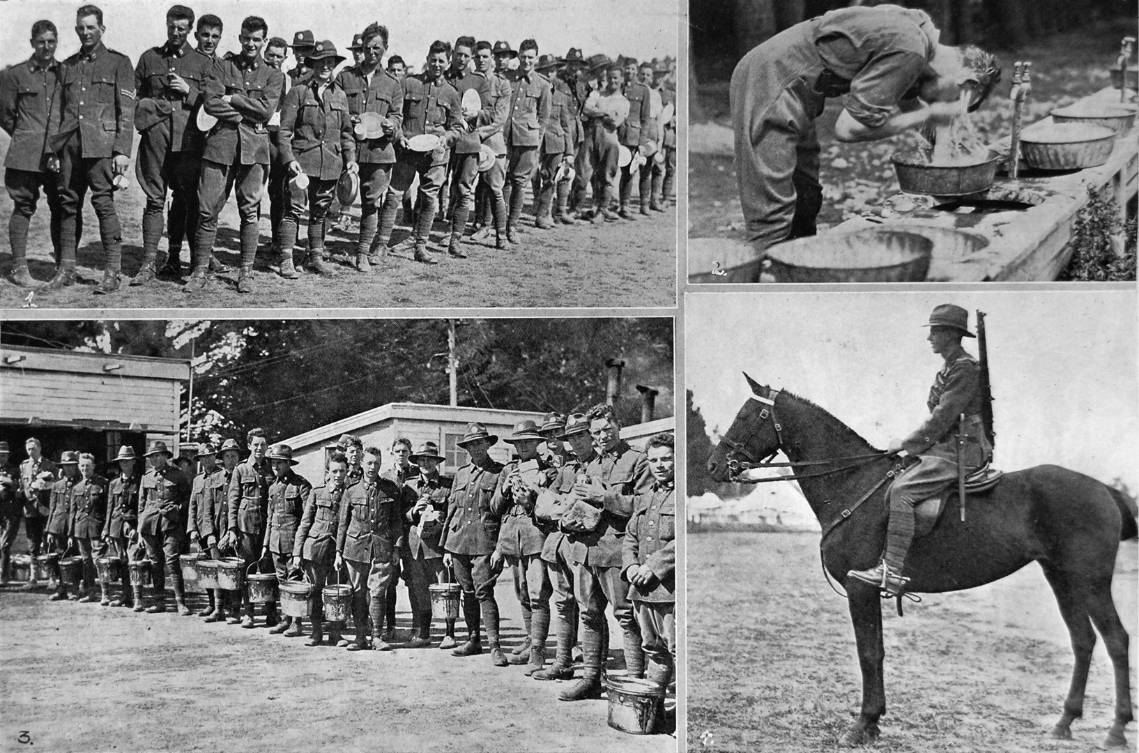 First New Zealand Mounted Rifles in camp at Burnham | Record | DigitalNZ