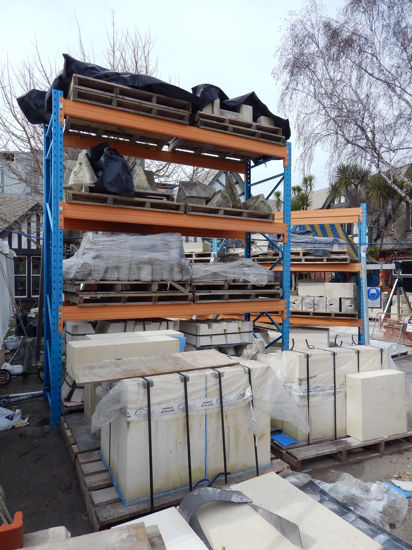 Masonry on pallets in storage | Record | DigitalNZ