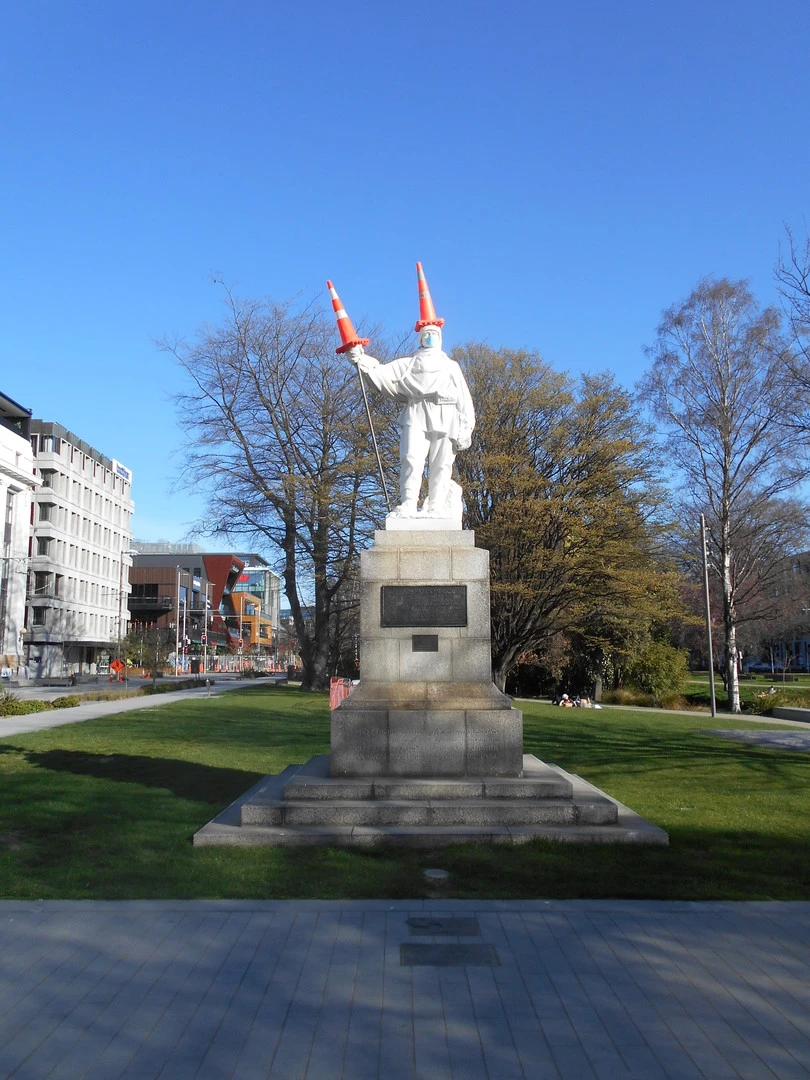 Scott with road cones | Record | DigitalNZ