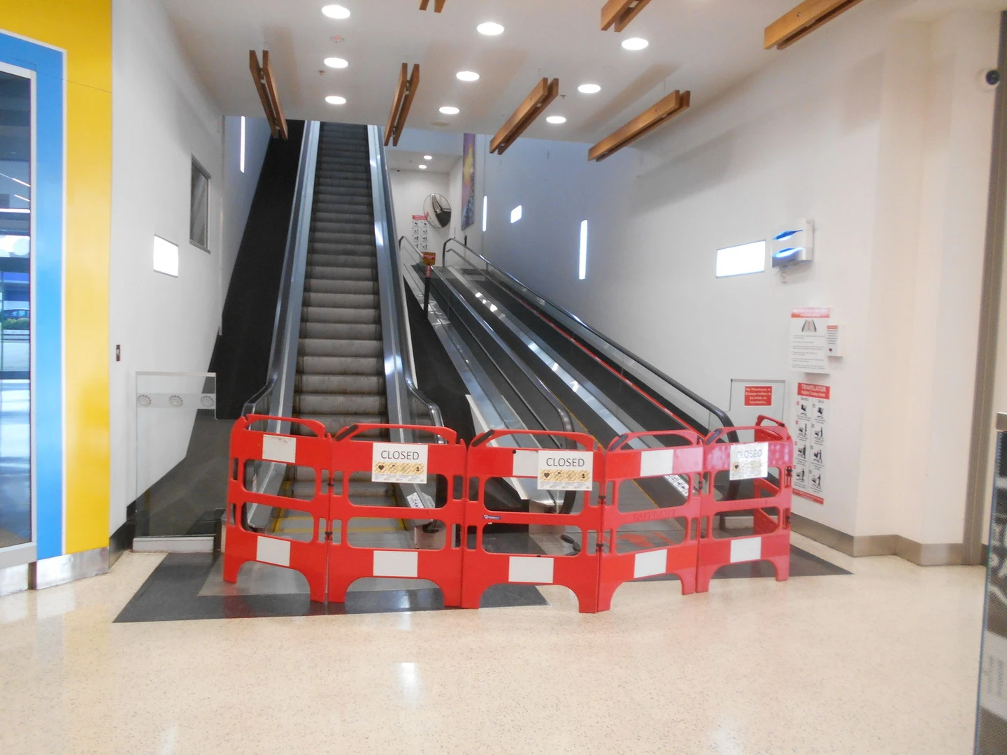 Closed off escalator and travelator | Record | DigitalNZ
