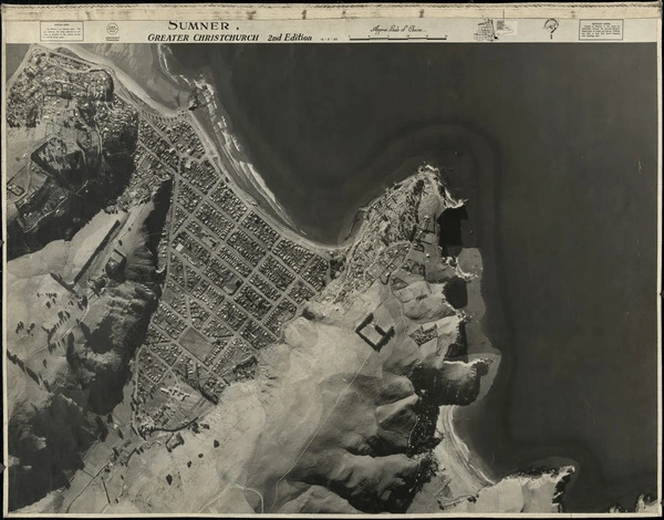 Aerial photomosaic of Sumner | Record | DigitalNZ