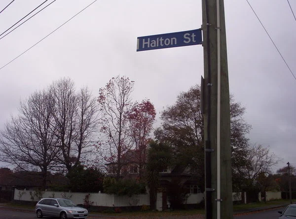 Street sign for Halton Street | Record | DigitalNZ