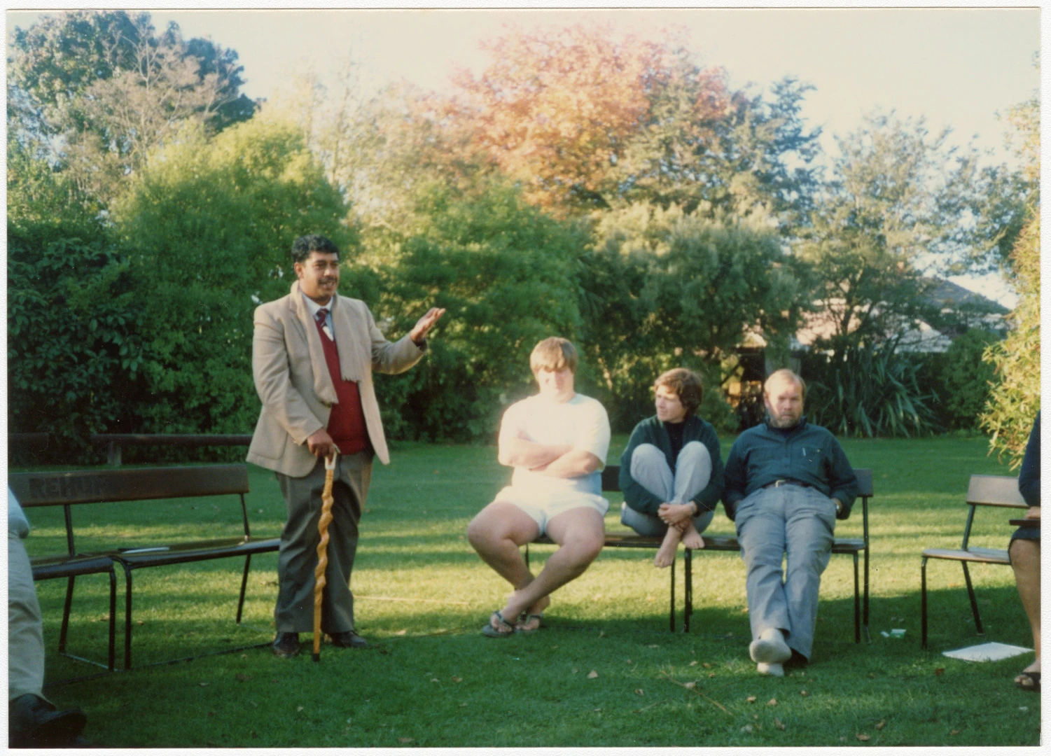 Reverend Maurice Gray speaking to students | Record | DigitalNZ