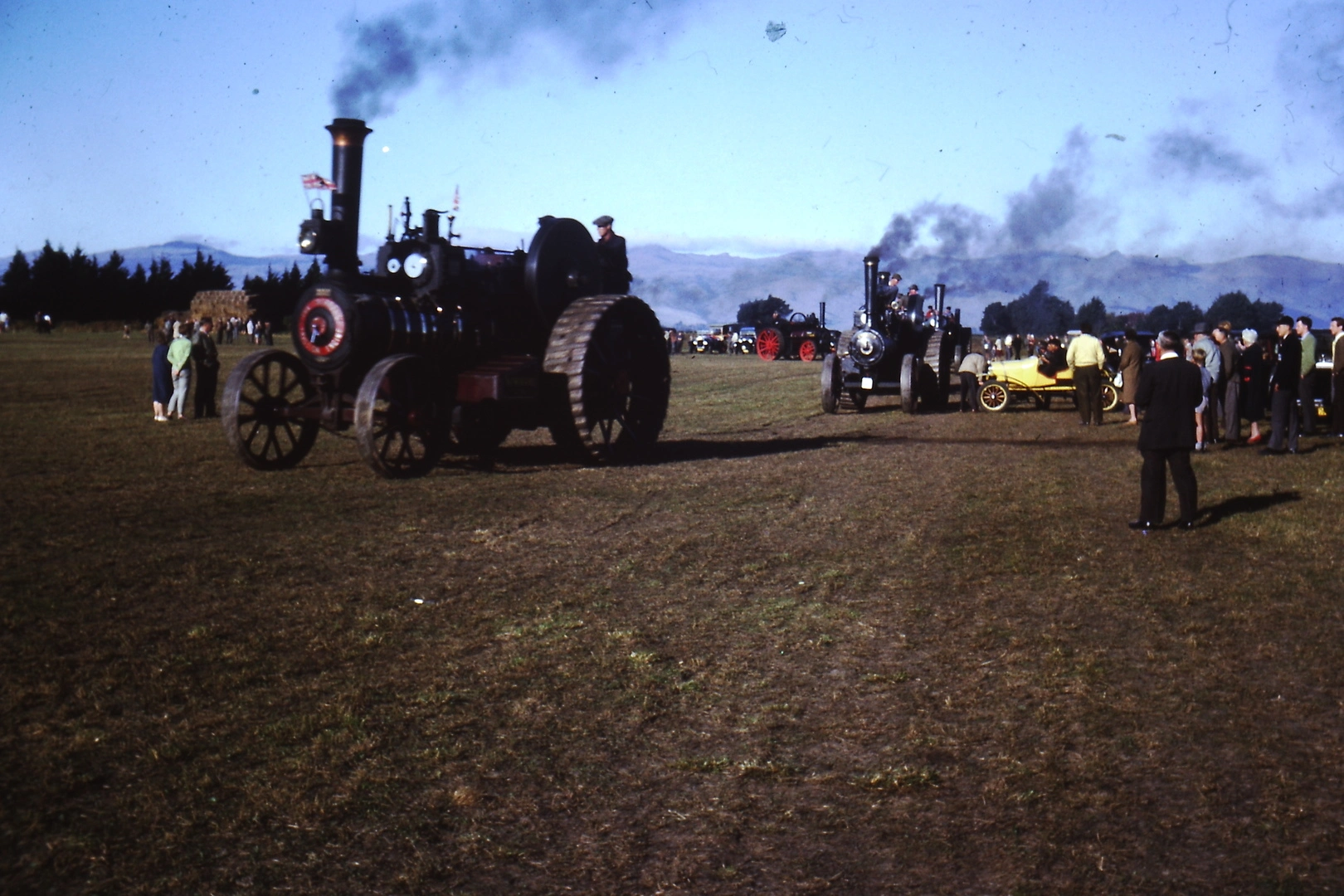 Traction engines at rally | Record | DigitalNZ
