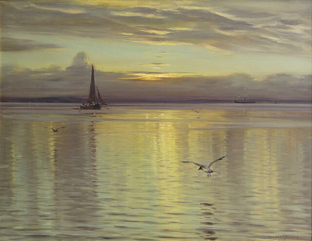 Patrick Downie - Calm Morning on the Clyde | Record | DigitalNZ