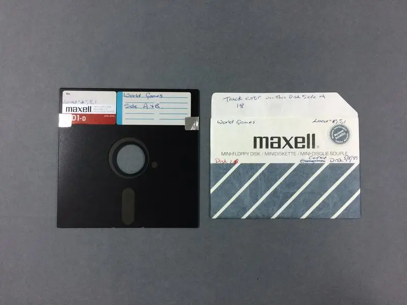 Floppy Disk Game for Commodore 64: World Games | Record | DigitalNZ