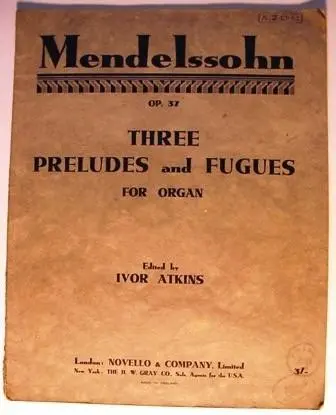 Three preludes and fugues for organ | Record | DigitalNZ