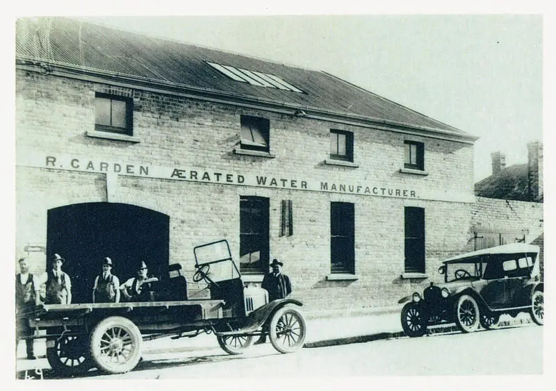 Copy photograph of Robert Garden Senior's aerated waters factory in Timaru | Record | DigitalNZ