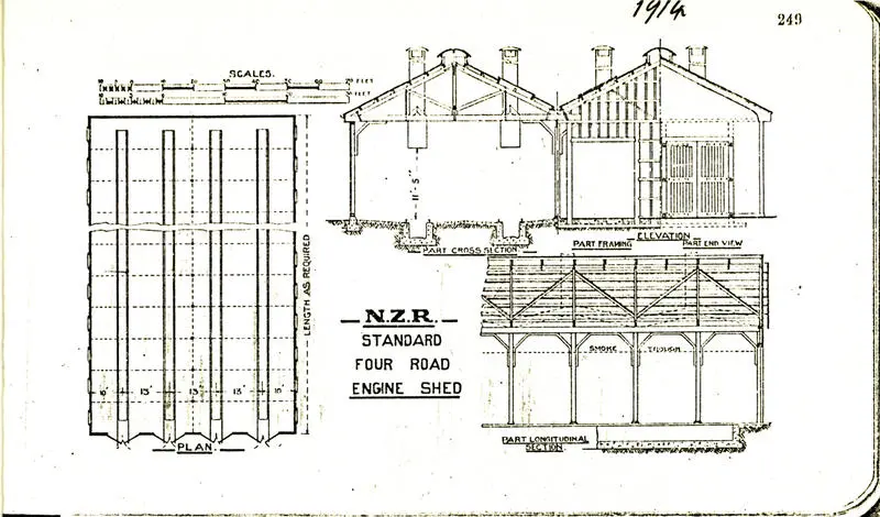 Two and four road engine sheds - standard drawings, 1904-1914 | Record ...