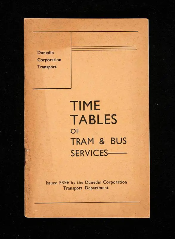 Time tables of tram and bus services | Record | DigitalNZ