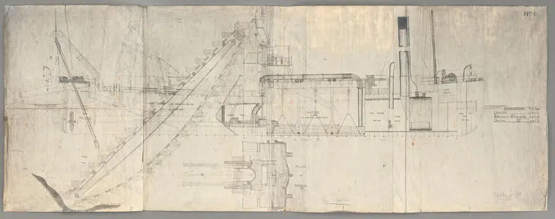 Dredging ship cross section | Record | DigitalNZ