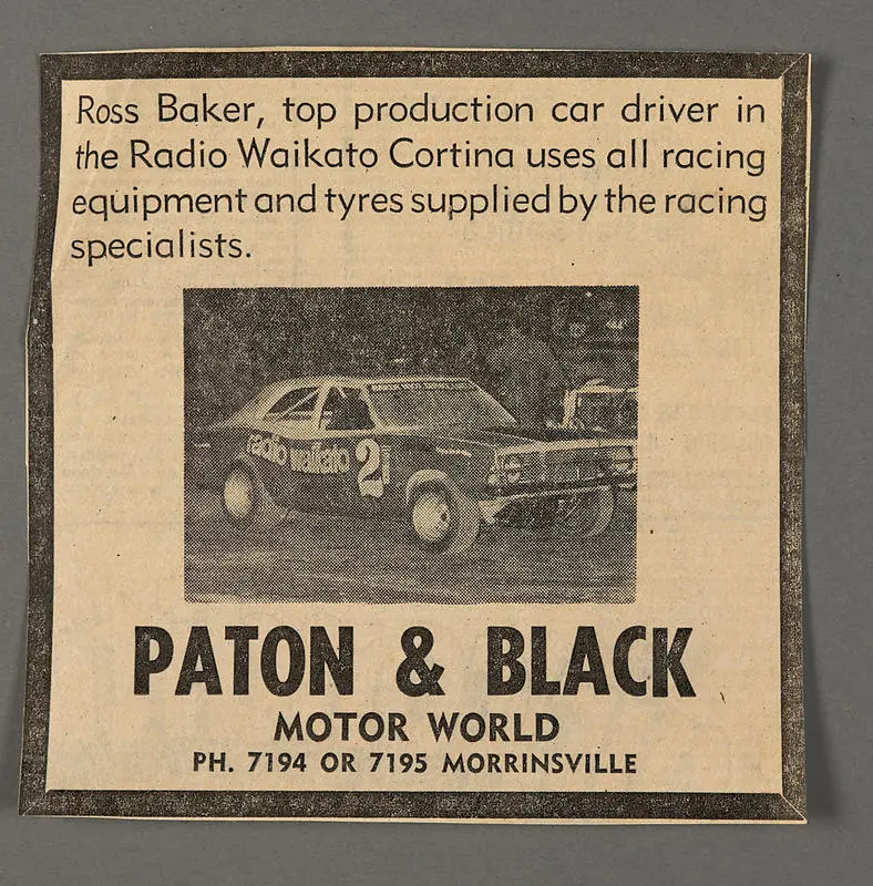 Ephemeral relating to Ross Baker racing | Record | DigitalNZ