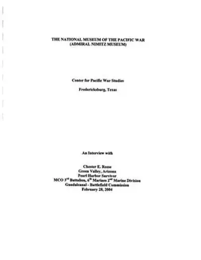 Oral History Interview with Chester Reese, February 28, 2004 | Record ...