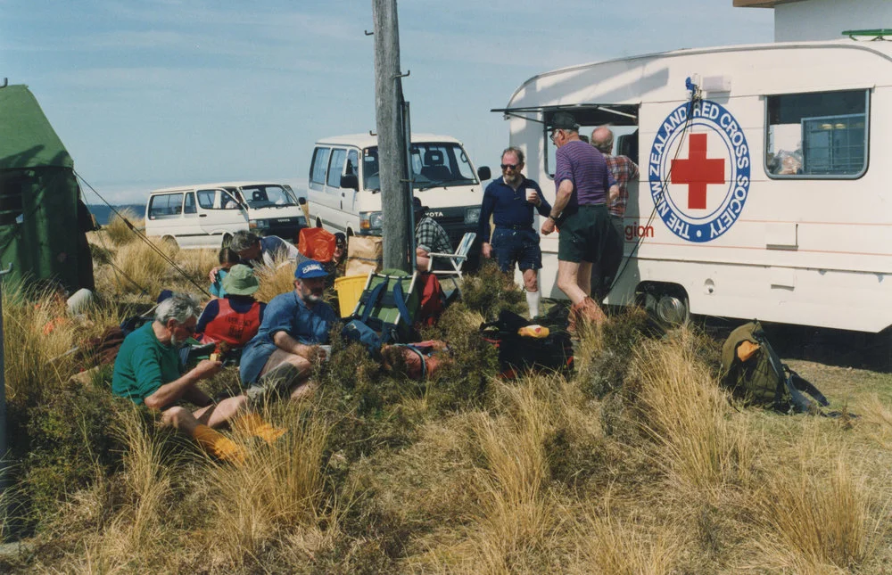 Red Cross caravan on Swampy Summit SAREX | Record | DigitalNZ