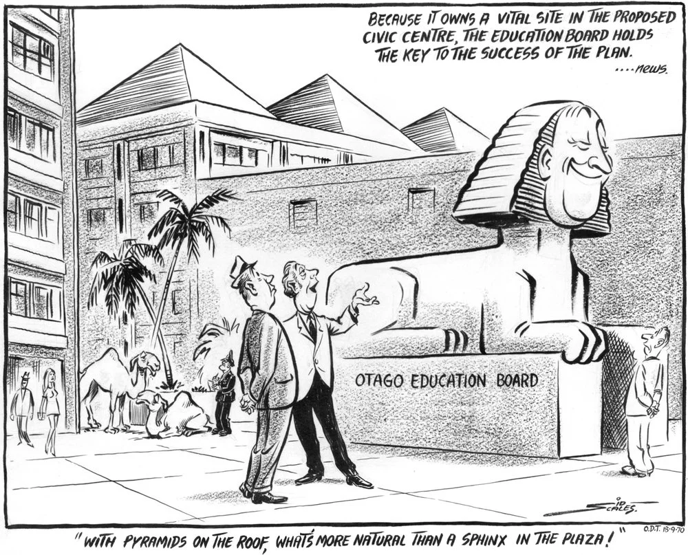 Building the Dunedin City Library on Civic Plaza, Moray Place | Record ...