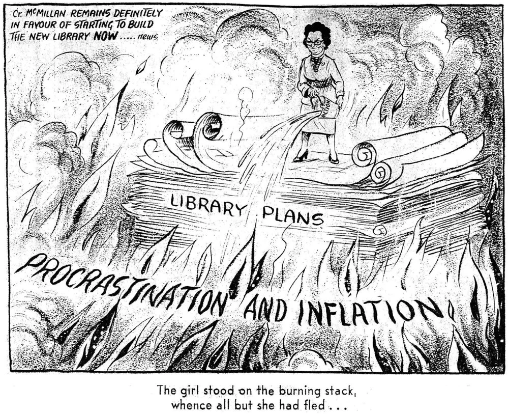 Building the Dunedin City Library on Civic Plaza, Moray Place | Record ...