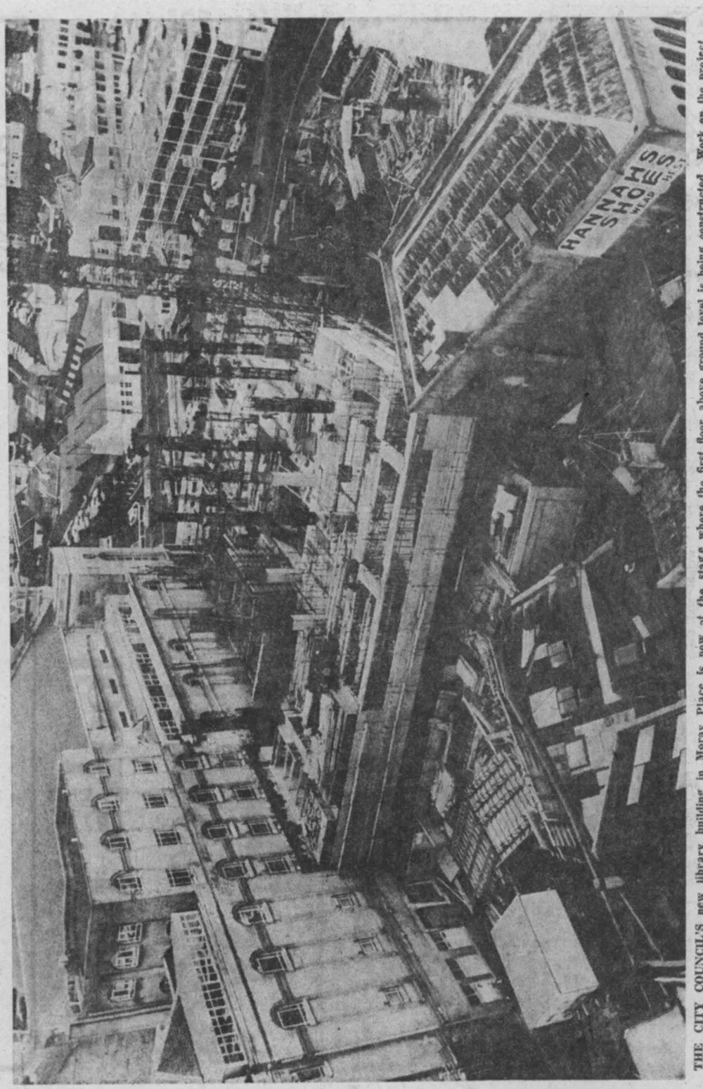 Building the Dunedin City Library on Civic Plaza, Moray Place | Record ...