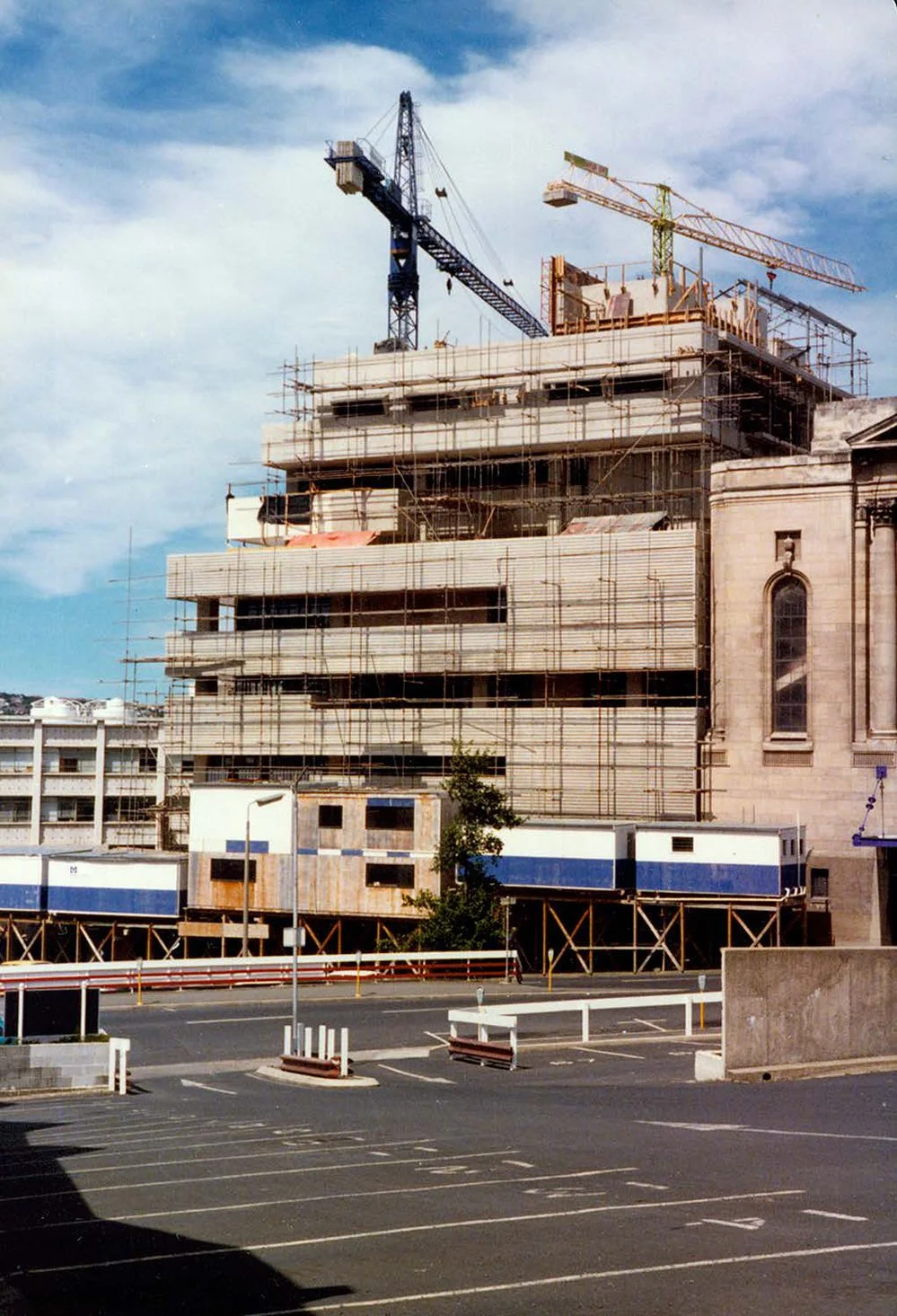 Building the Dunedin City Library on Civic Plaza, Moray Place | Record ...