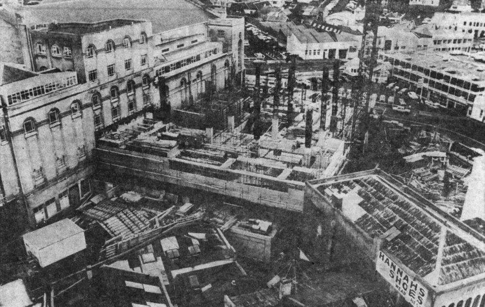 Building the Dunedin City Library on Civic Plaza, Moray Place | Record ...