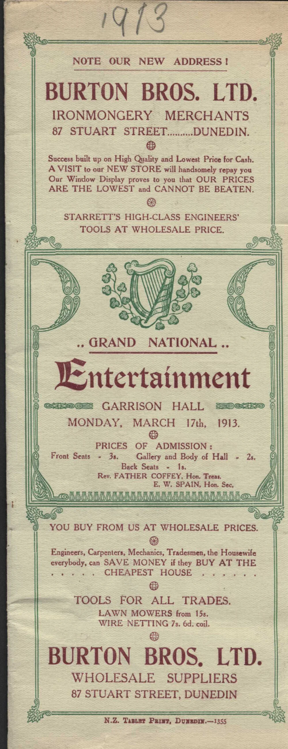 Grand National Entertainment: Theatrical Programme | Record | DigitalNZ