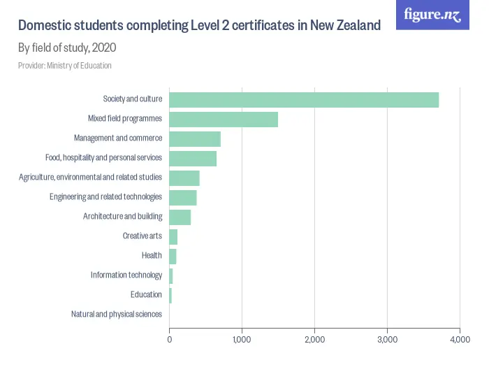 Domestic students completing Level 2 certificates in New Zealand - By ...