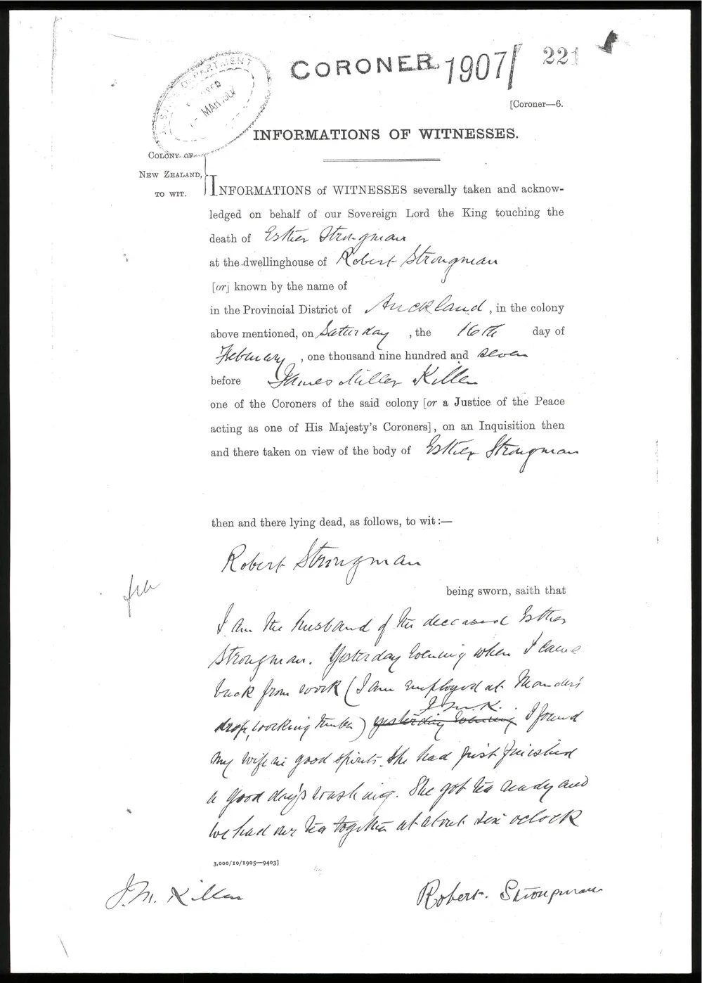 Proceedings and results of the coronial inquest into the death of ...