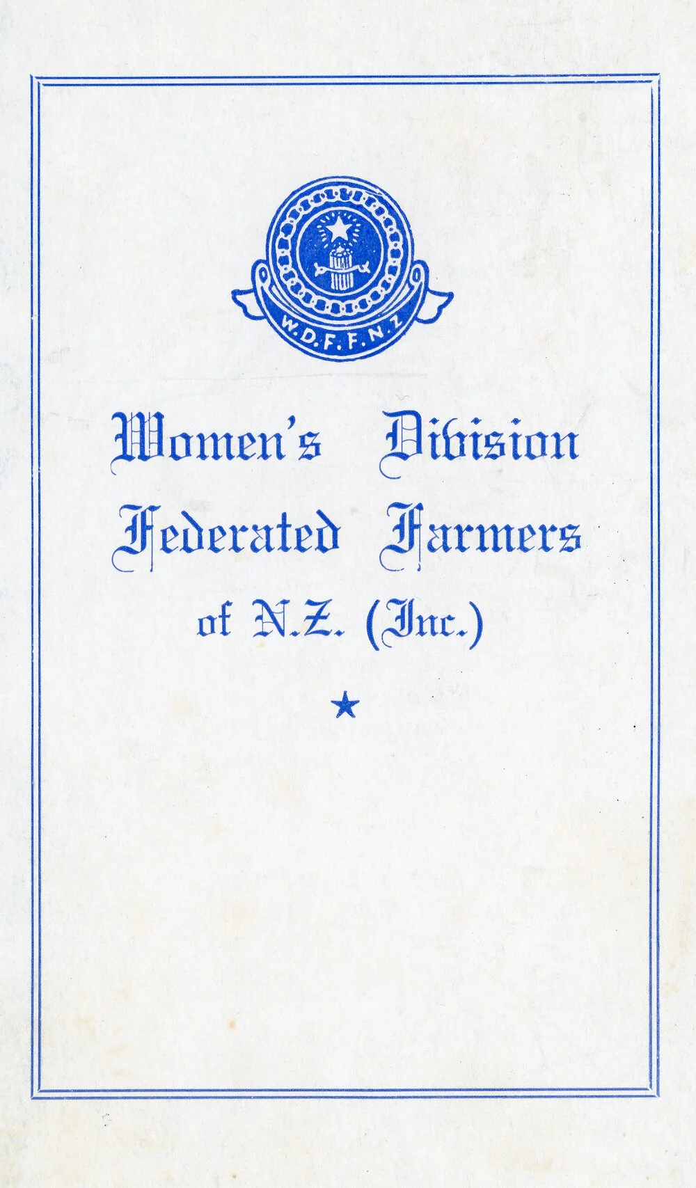 WDFF (NZ) Song and Creed Card | Record | DigitalNZ