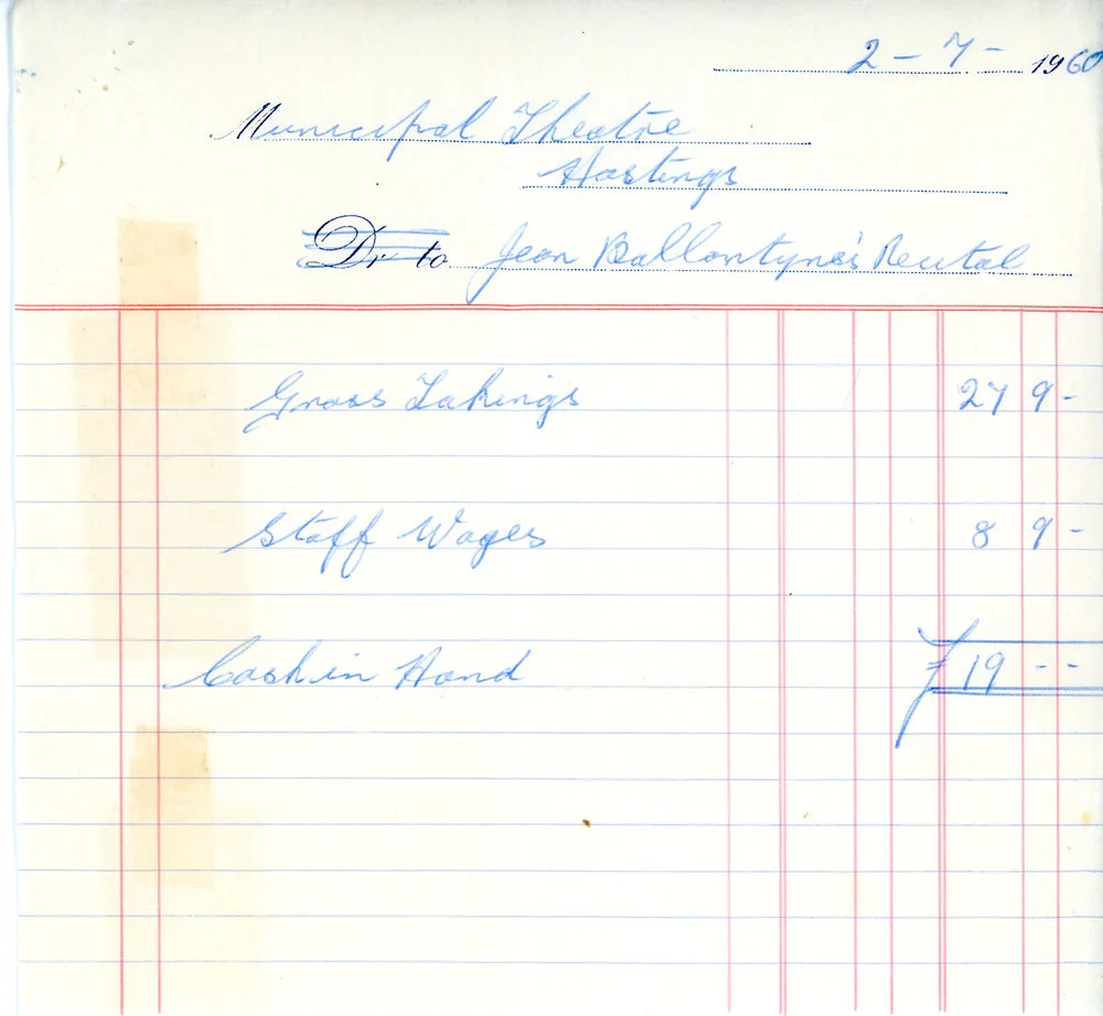 Municipal Theatre Hastings Receipt | Record | DigitalNZ