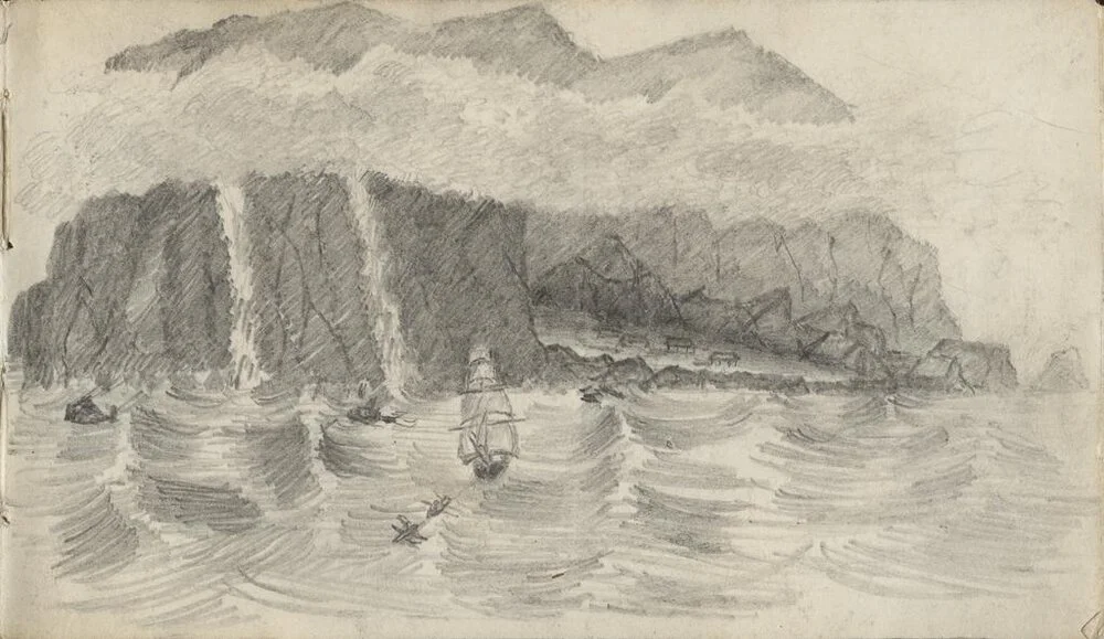 Pencil drawing of the Mooltan | Record | DigitalNZ