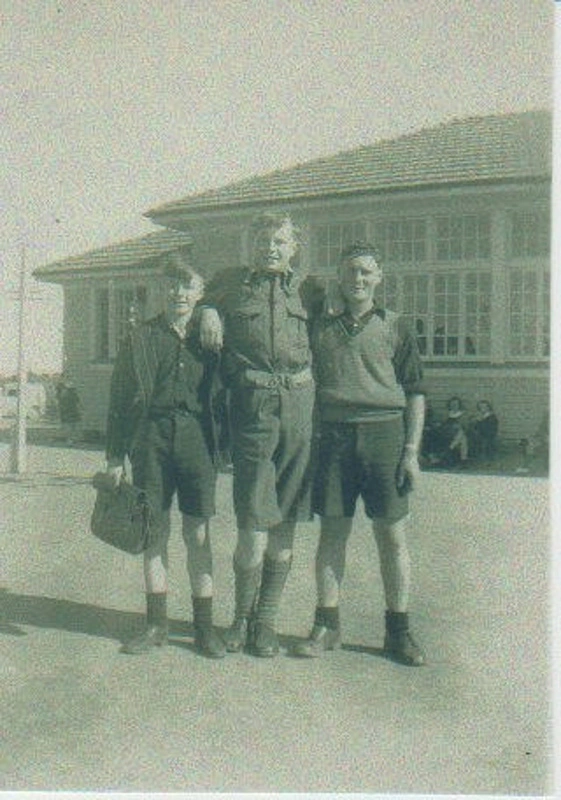 Raul Franklin, Max Cryer (in Cadet uniform) and Tony Fransham at Howick ...