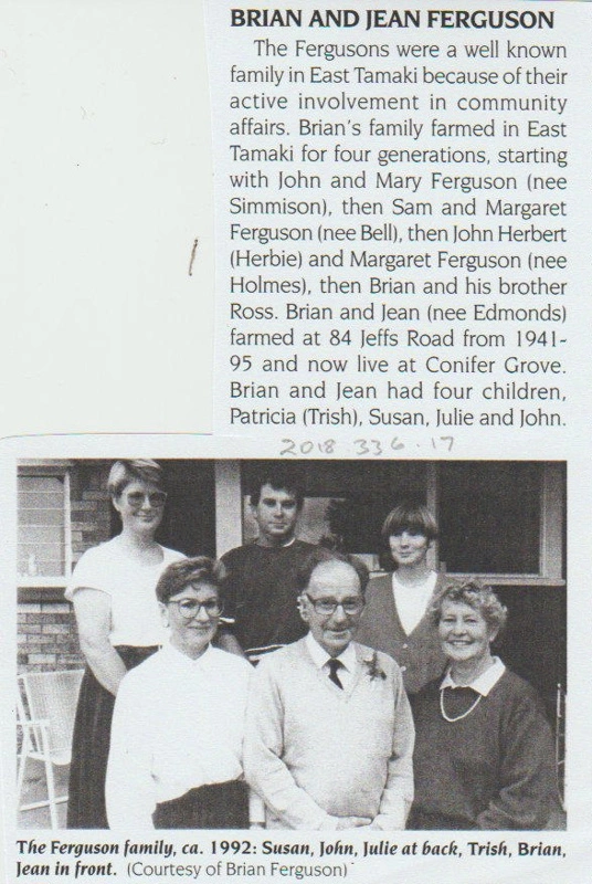 Brian and Jean Ferguson with their family | Record | DigitalNZ