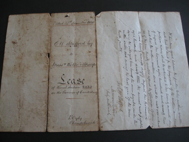 Lease Deed / [Lease of Rural Section 2839 in the Province of Canterbury, 1866] | Record | DigitalNZ